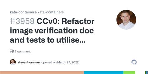 Ccv0 Refactor Image Verification Doc And Tests To Utilise Integration Test Code · Issue 3958