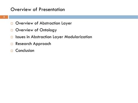 Ppt Ontology Support For Abstraction Layer Modularization Powerpoint Presentation Id 4188316