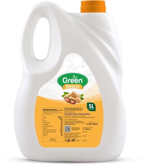 Double Filtered Groundnut Oil 5 Ltr Green Selects