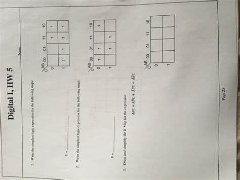 Solved Write The Simplest Logic Expression For The Following Chegg