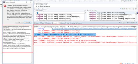 eclipse中svn提交报错：svn e200007 checkout can only be performed on a