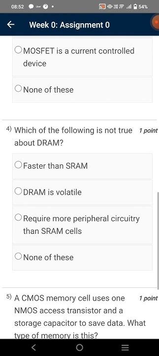 Cmos Digital Vlsi Design Week 0 Quiz Assignment 0 Solution Nptel