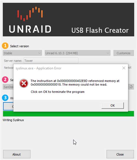 Unraid USB Creator Syslinux Error General Support Unraid