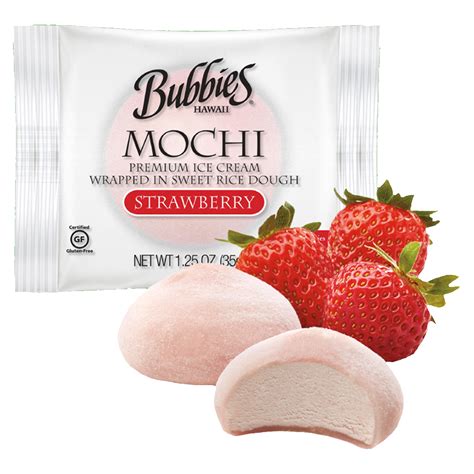 Bubbies Hawaii Strawberry Mochi Ice Cream Individually Wrapped 1ct Delivered In As Fast As 15