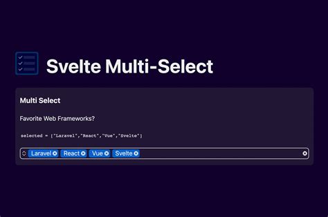 svelte multiselect select component made with svelte