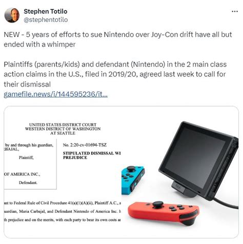 任天堂完胜 Switch“joy Con手柄漂移”集体诉讼全被驳回 Switch618游戏资讯