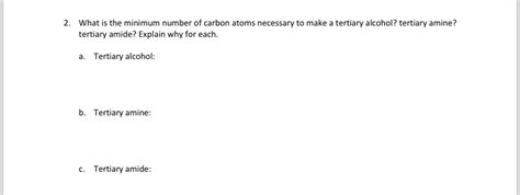 Solved What Is The Minimum Number Of Carbon Atoms Necessary