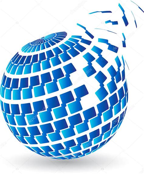 Blue Globe Splitting Logo — Stock Vector © Magagraphics 9856117