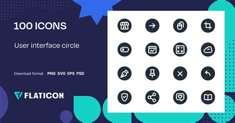 User Interface Circle Icon Pack 100 Svg Icons