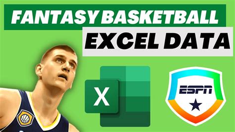 How To Import Espn Fantasy Basketball Data Into Excel No Programming Youtube