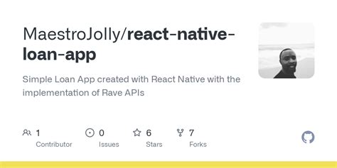 GitHub MaestroJolly React Native Loan App Simple Loan App Created With React Native With The