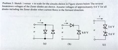 Problem 3 Sketch I Versus V To Scale For The Circuits Shown In Figure