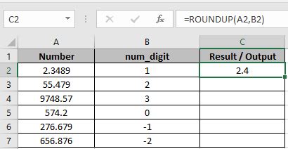 How To Use The ROUNDUP Function In Excel