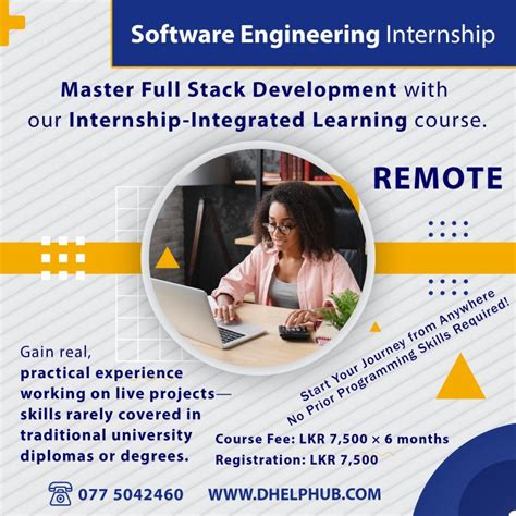 🚀 Software Engineering Internship 6 Months Remote Master Full Stack