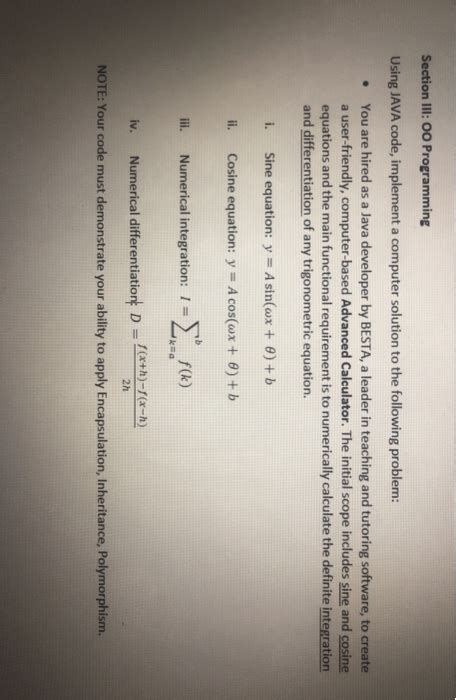 Solved Section Iii 00 Programming Using Java Code