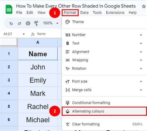 How To Make Every Other Row Shaded In Google Sheets SpreadCheaters