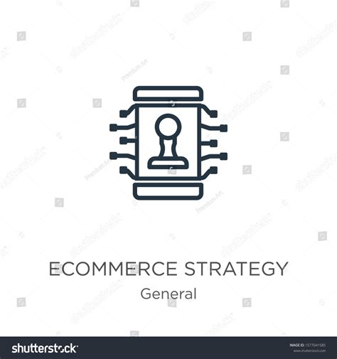 Ecommerce Strategy Icon Thin Linear Ecommerce Stock Vector Royalty Free 1577041585 Shutterstock