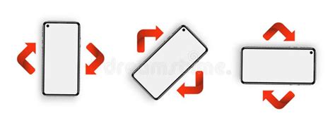 Rotate Smartphone Rotate Mobile Phone Device Rotation Symbol Stock