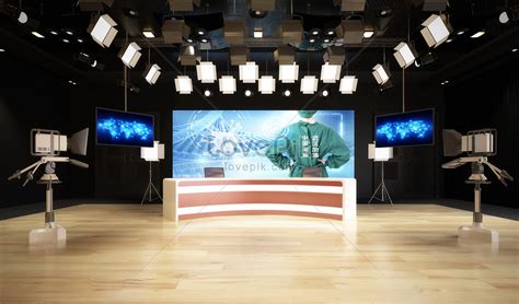 뉴스 스튜디오 배경 사진 및 창의적인 일러스트 무료 다운로드 Lovepik