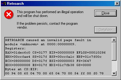 Windows Error Message