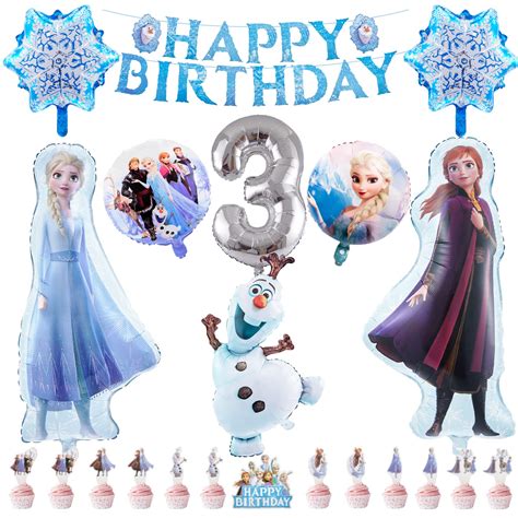 Frozen 3th Frozen Party Decorations Frozen Birthday Decorations Happy Birthday Desertcart Japan
