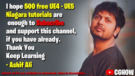 500 Ue4 Ue5 Niagara Tutorials Cghow Ashif Ali