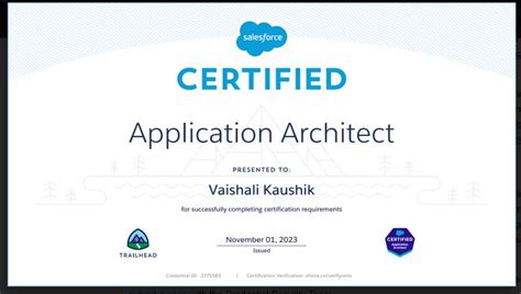 Certificationjourney Keeplearning Applicationarchitect Salesforce Vaishali Kaushik