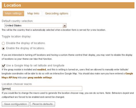 The Gmap Settings Download Scientific Diagram