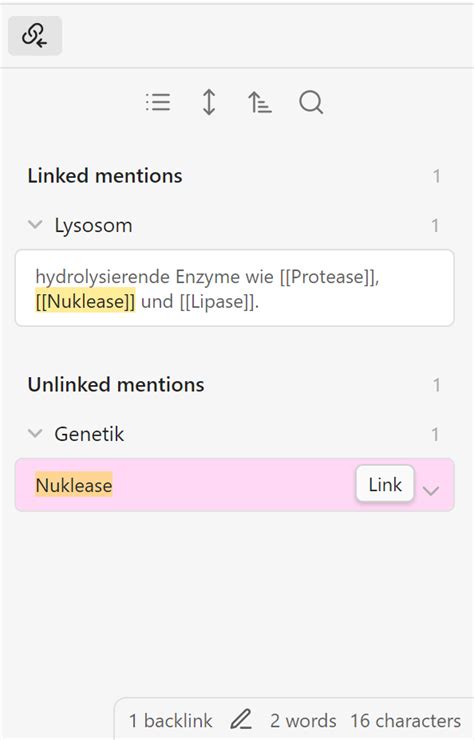 Link Button Disappeared In Outgoing Unlinked Mentions Bug Graveyard Obsidian Forum