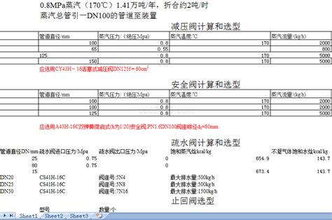 疏水阀选型计算