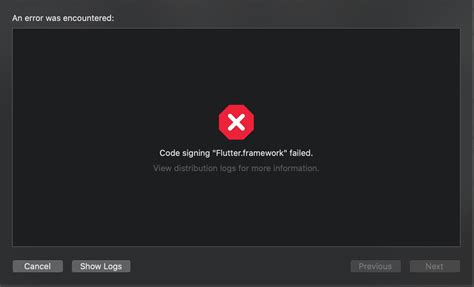 Code Signing Flutterframework Failed With A Module · Issue 69379 · Flutterflutter · Github