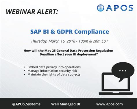 Webinar Sap Bi And Gdpr Compliance
