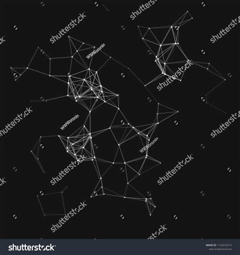 Vector Illustration Abstract Plexus Structure Forming Stock Vector
