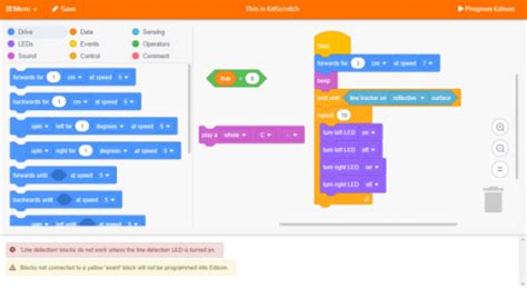 EdScratch Scratch Based Programming Language For The Edison Robot