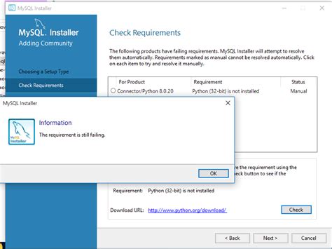 Connector And Python Are Installed But Mysql Installer Is Not Recognizing Them Stack Overflow