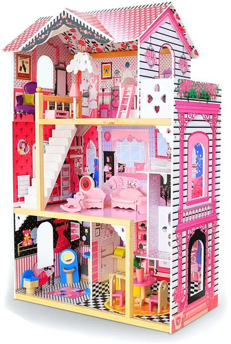 Дом для куклы Dh606 деревянный с набором мебели и лифтом купить в Алматы интернет магазин Rich
