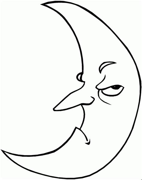 Luna Para Colorear Pintar E Imprimir