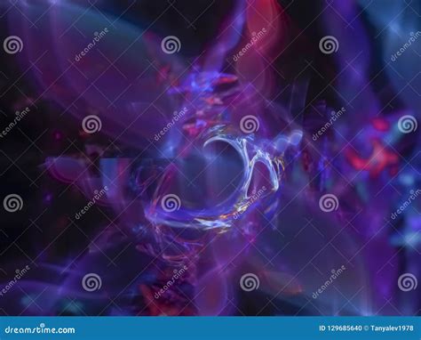 Abstract Digital Fractal Beautiful Elegance Design Elegance Futuristic Stock Illustration