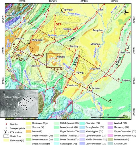 Geological Map Of The Fold Generated Region In Front Of The Southern
