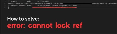 How To Fix Git Error Cannot Lock Ref Coding Beast