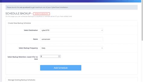 Schedule Backups Local Or SFTP Knowledge Base