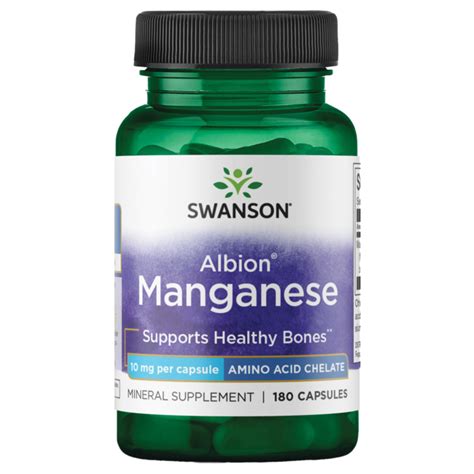 Swanson Ultra Albion Chelated Manganese 10 mg 180 Caps - Swanson Health ...