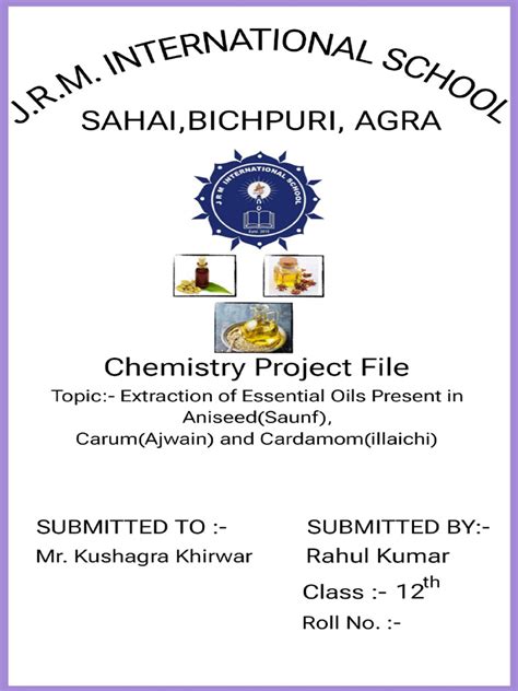 Chemistry Project File Front Page Pdf