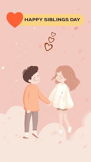 Premium Psd Celebrating Siblings Day Brothers Day Brother And Sister Love