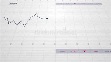 Stock Index Chart With A Graph Diagram Display And Monitors Growth And Loss Stock Footage
