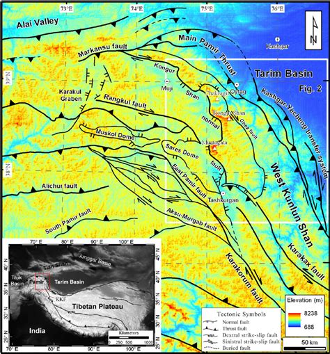Simpli Fi Ed Tectonic Map Of The Central And Northeastern Pamir And