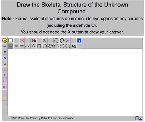 Solved Draw The Skeletal Structure Of The Unknown Compound