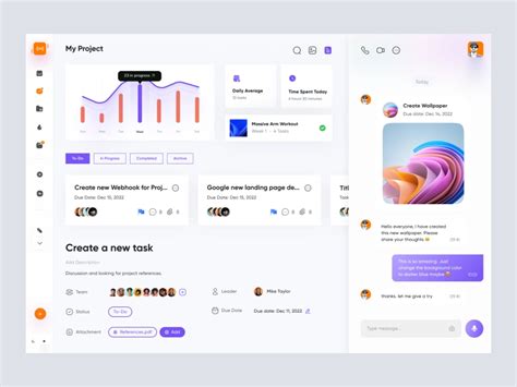Project Management Dashboard Ui Concept Figma And Adobe X Ui Dux