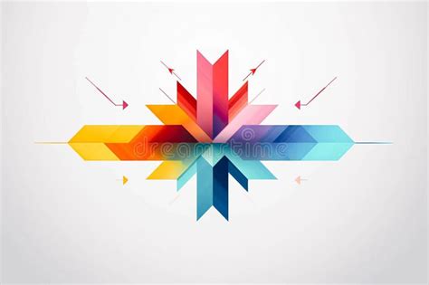 Abstract Colorful Arrows On White Background Free Vector Stock Illustration