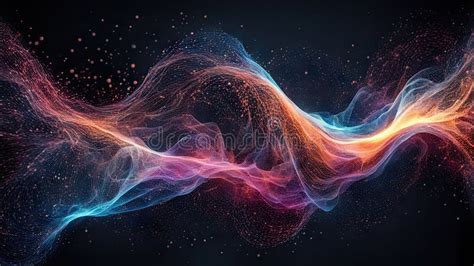 Abstract Particles Shifting And Flowing Dynamically Creating A